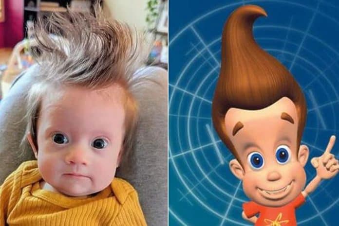 Beba rođena s toliko dugom kosom da je porede s likom iz crtanog filma ...