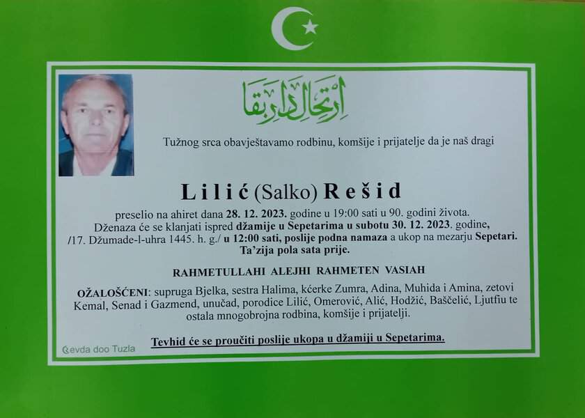 In memoriam: Rešid (Salke) Lilić - Tuzla L!VE