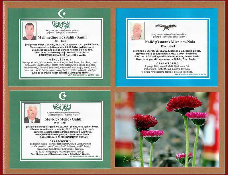 In memoriam: Samir MEHMEDINOVIĆ, Miralem NALIĆ - Nala, Galib MEVKIĆ - Tuzla L!VE