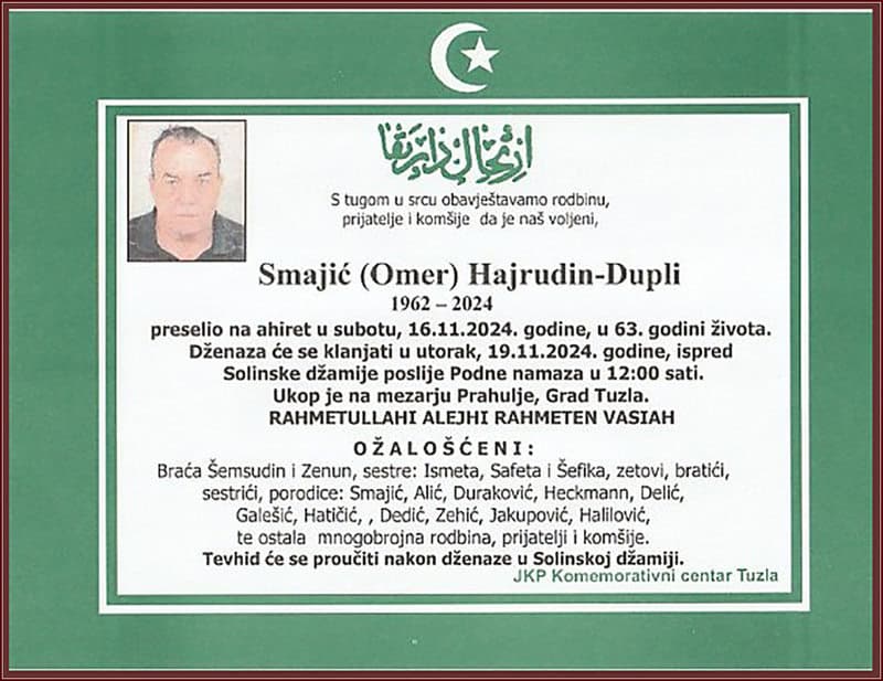 In memoriam: Hajrudin (Omera) SMAJIĆ - Dupli - Tuzla L!VE