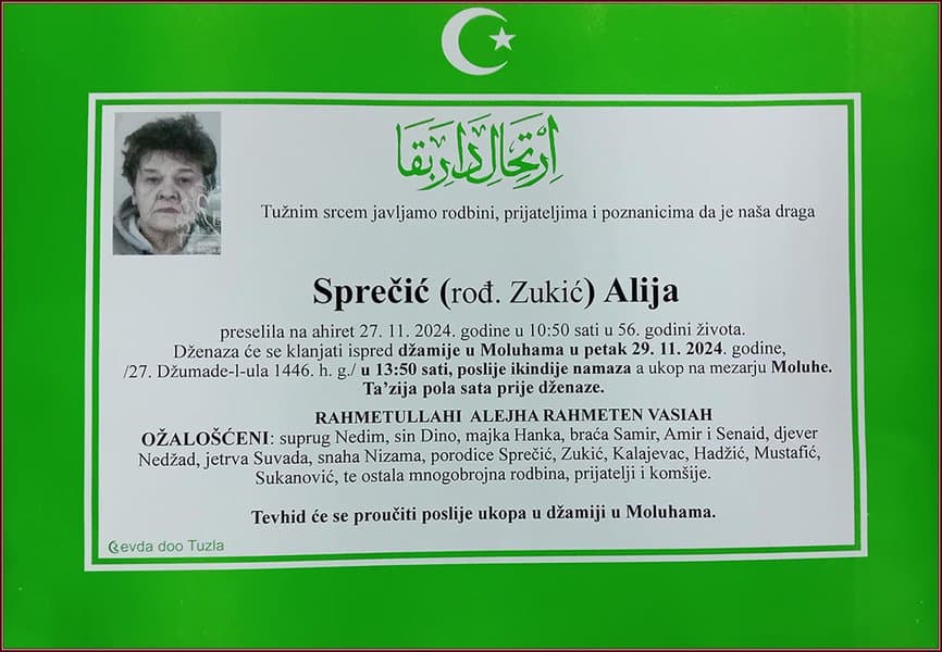 In memoriam: Alija SPREČIĆ (Zukić) - Tuzla L!VE