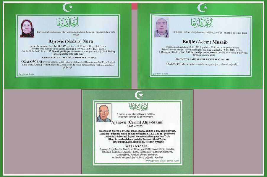 In memoriam: Nura BAJROVIĆ, Musaib BULJIĆ, Alija AJANOVIĆ-Masni - Tuzla L!VE