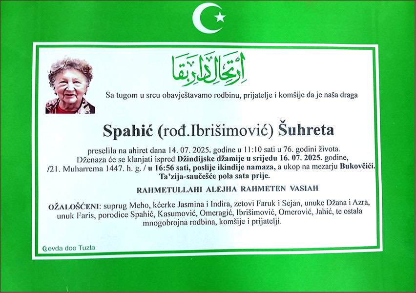 In memoriam: Šureta SPAHIĆ (Ibrišimović) - Tuzla L!VE